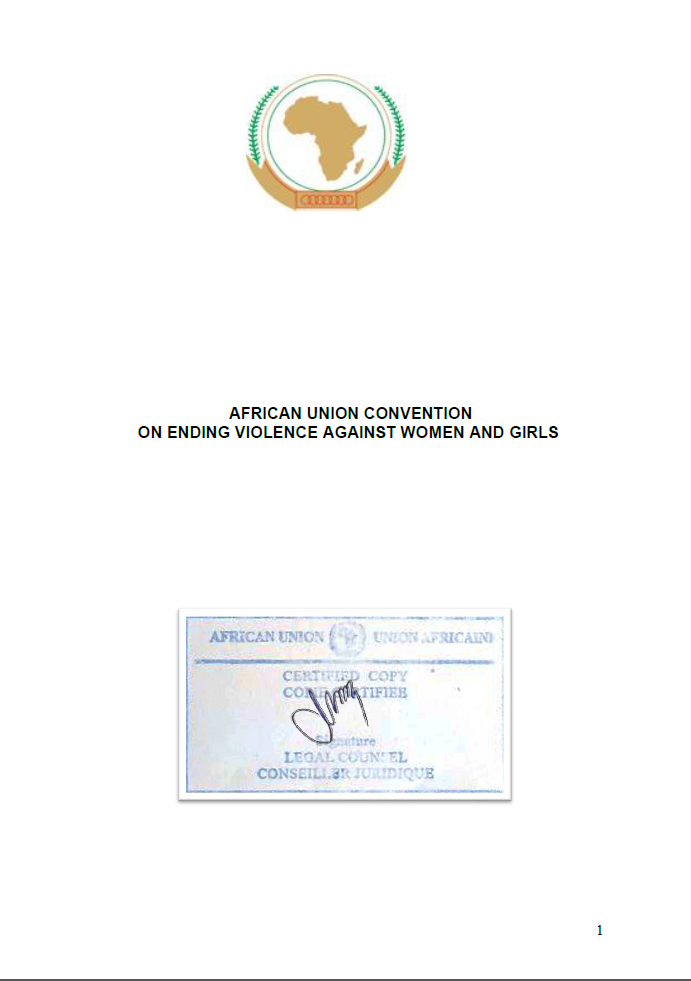 African Union Convention on Ending Violence Against Women and Girls ...